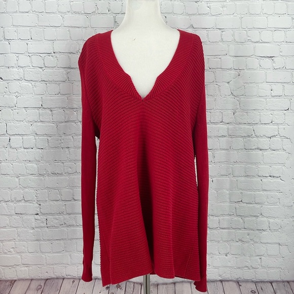 CAbi | Sweaters | Cherry Poppy Red Knit Cable Cabi Long Sleeve 0 Cotton ...
